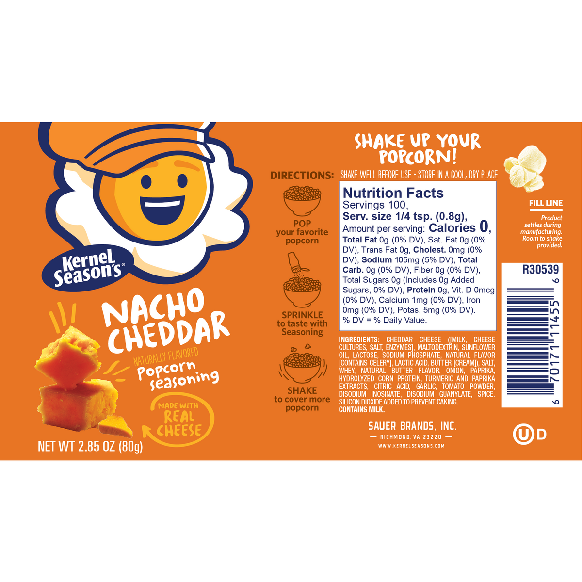 Kernel Season's Nacho Cheddar Popcorn Seasoning – Sauer Brands